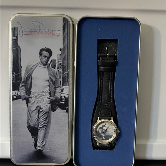 Accessories | James Dean 5th Anniversary Watch With Black Leather Strap ...